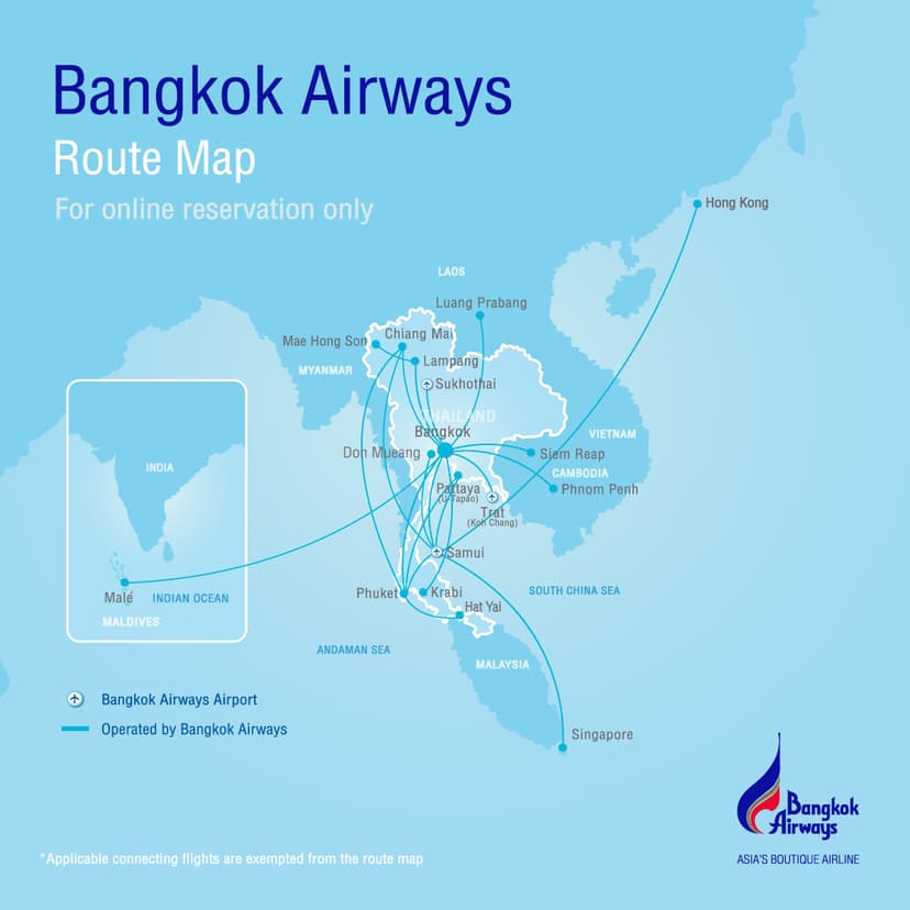 Route Network - Bangkok Airways
